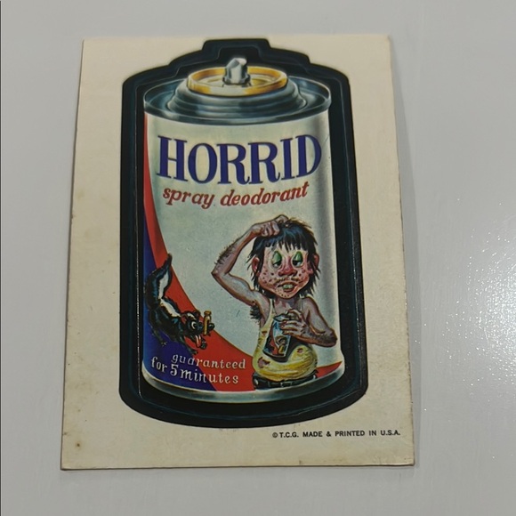 wacky pack | Other | Vintage Wacky Packs Horrid Spray Deodorant Sticker ...